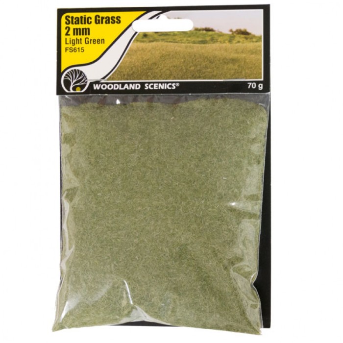 Model railway Static grass Light Green 2mm Woodland Scenics FS615
